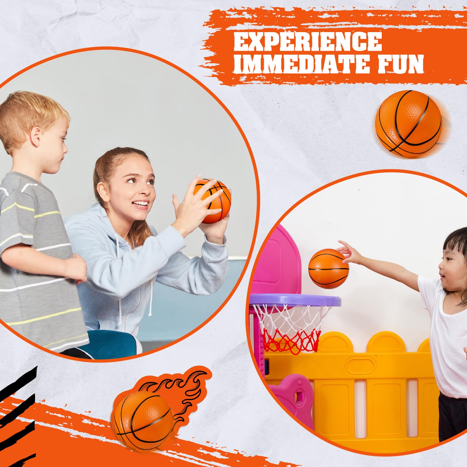 Snapklik.com : MiniInflat 6 Pcs 4 Mini Foam Basketballs For Kids Adults ...