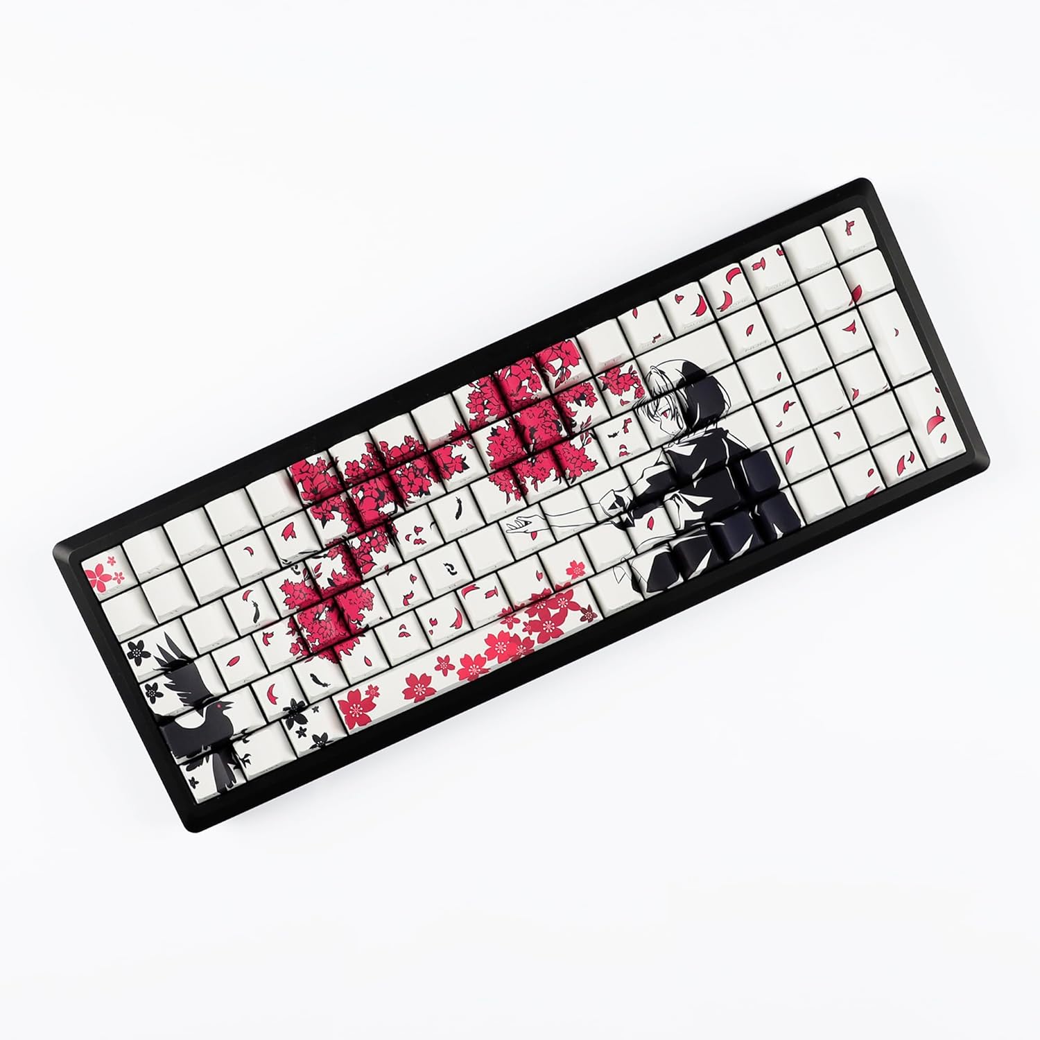 Amazon.com: YMDK 131 Raven Sakura Keycap Cherry Profile Double Shot ...