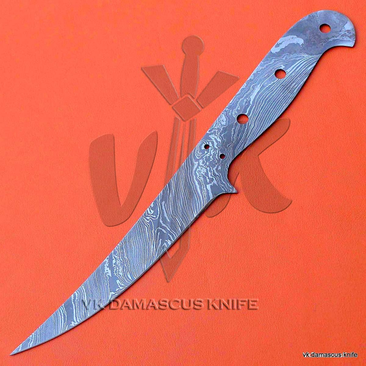 Amazon.com: VK4035 Handmade Damascus Steel Fillet Knife Blank Blade ...