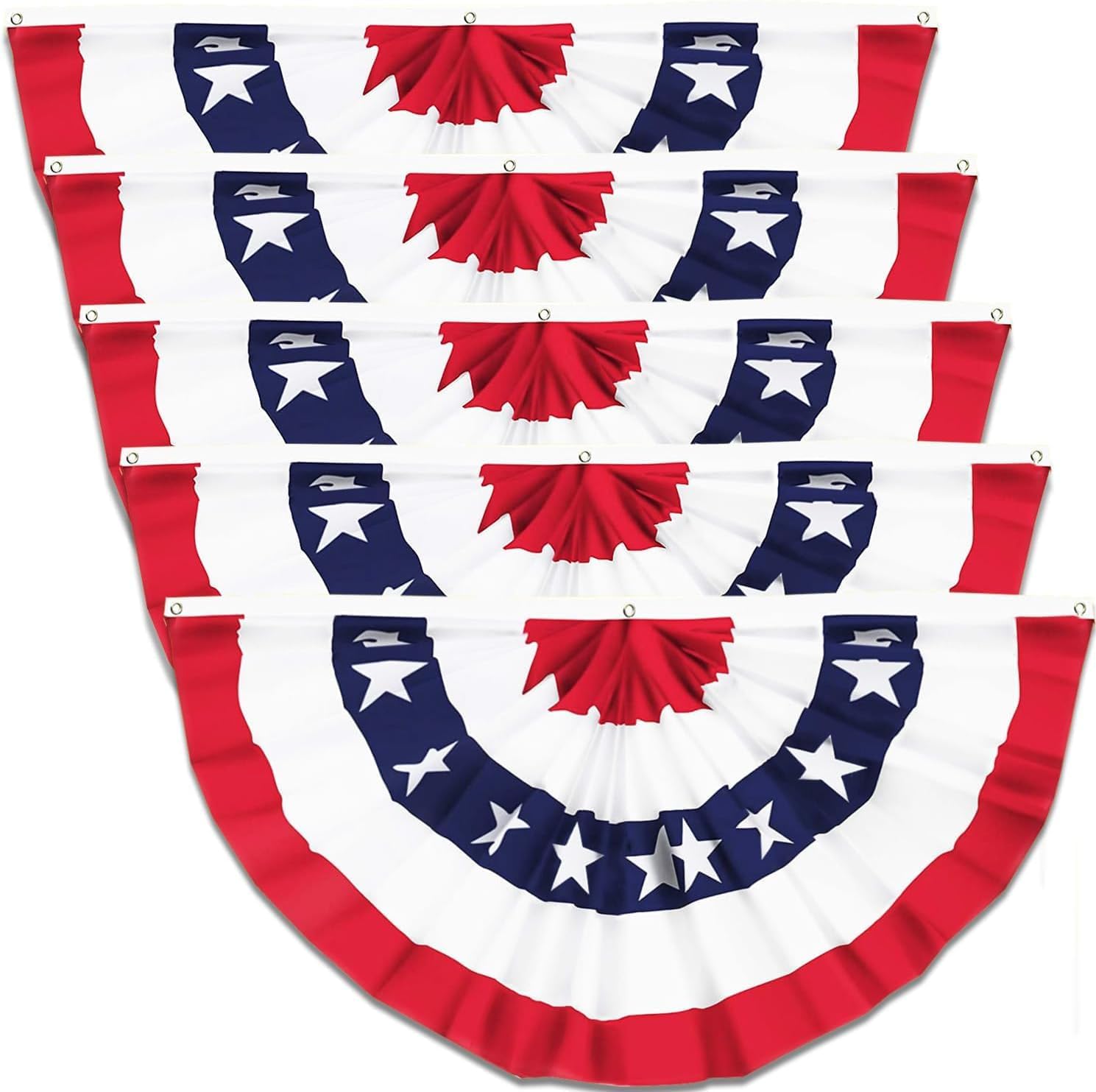 Amazon.com: 4th of July Decorations Pleated Fan Flags, American USA ...