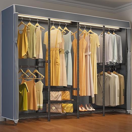 Amazon.com: VIPEK V40L Covered Clothes Rack with Dimmable LED Lights ...