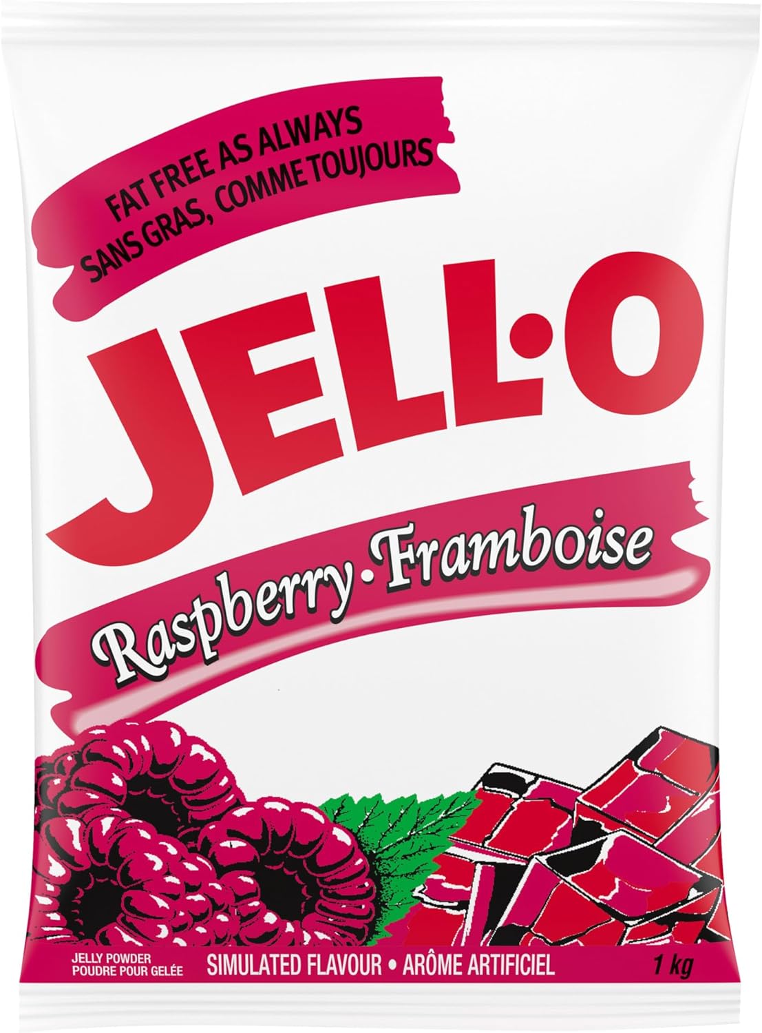 Jell-O Raspberry Flavoured Jelly Powder (2 X 1KG) : Amazon.ca: Grocery ...