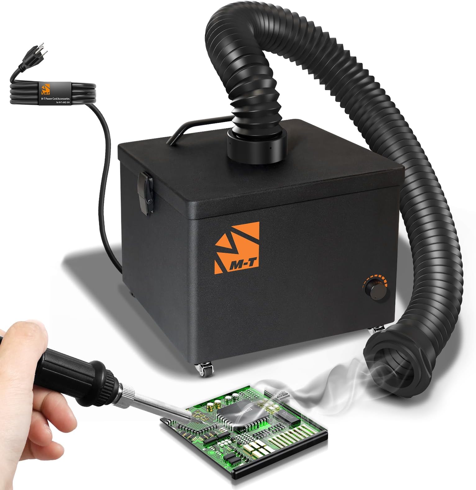 VEVOR Solder Fume Extractor, 100W Soldering Smoke Extractor with 3 ...