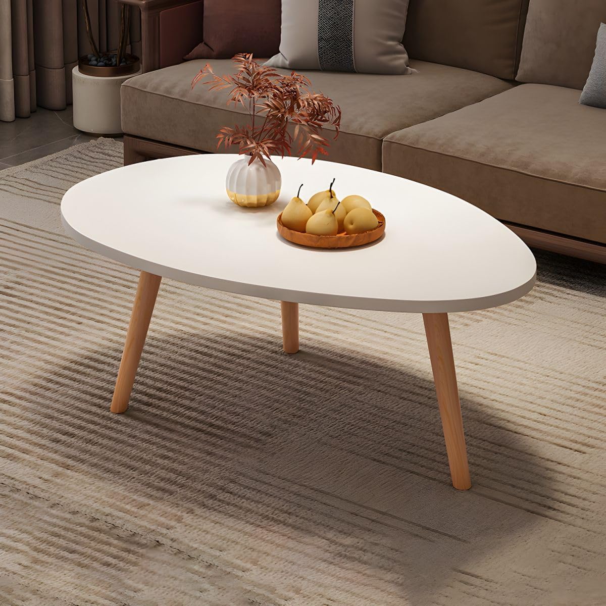 Amazon.com: KWOKING Modern Wood Coffee Table - Small Apartment Creative ...