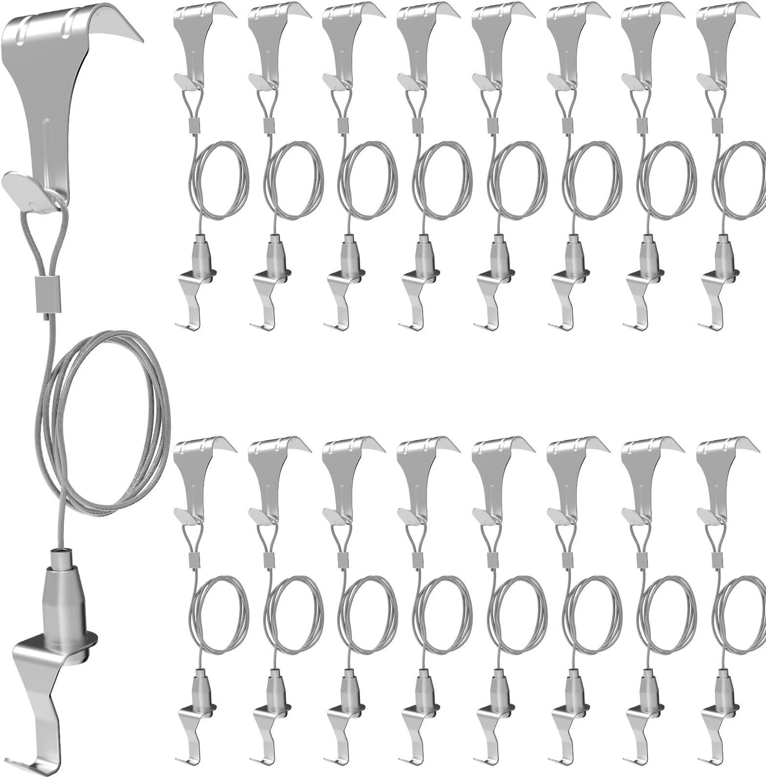 Arti Gallery French Rod Gallery 13 FT Silver Rail Kit - Two of 6-1/2 ...