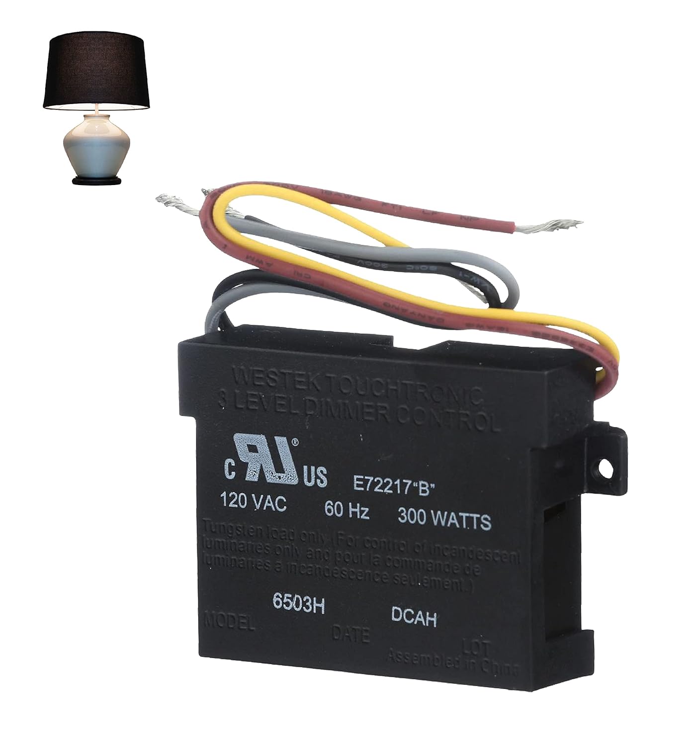 Westek Replacement Touch Lamp Control Module, 2 Pack – 3 Level Touch ...