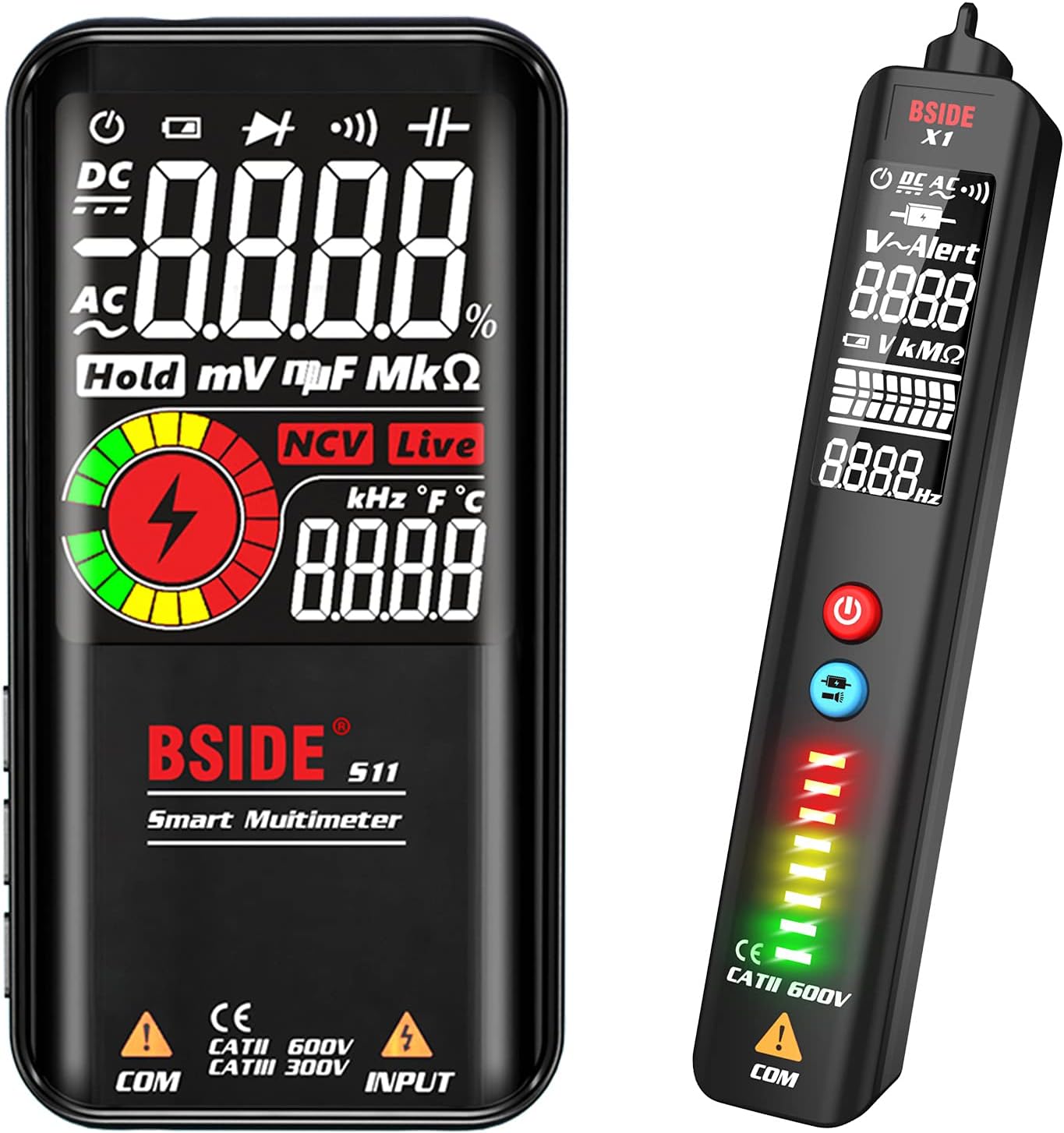KS Tools 150.1765 Automatik Digital-Multimeter inkl. Prüfspitzen, Rot ...