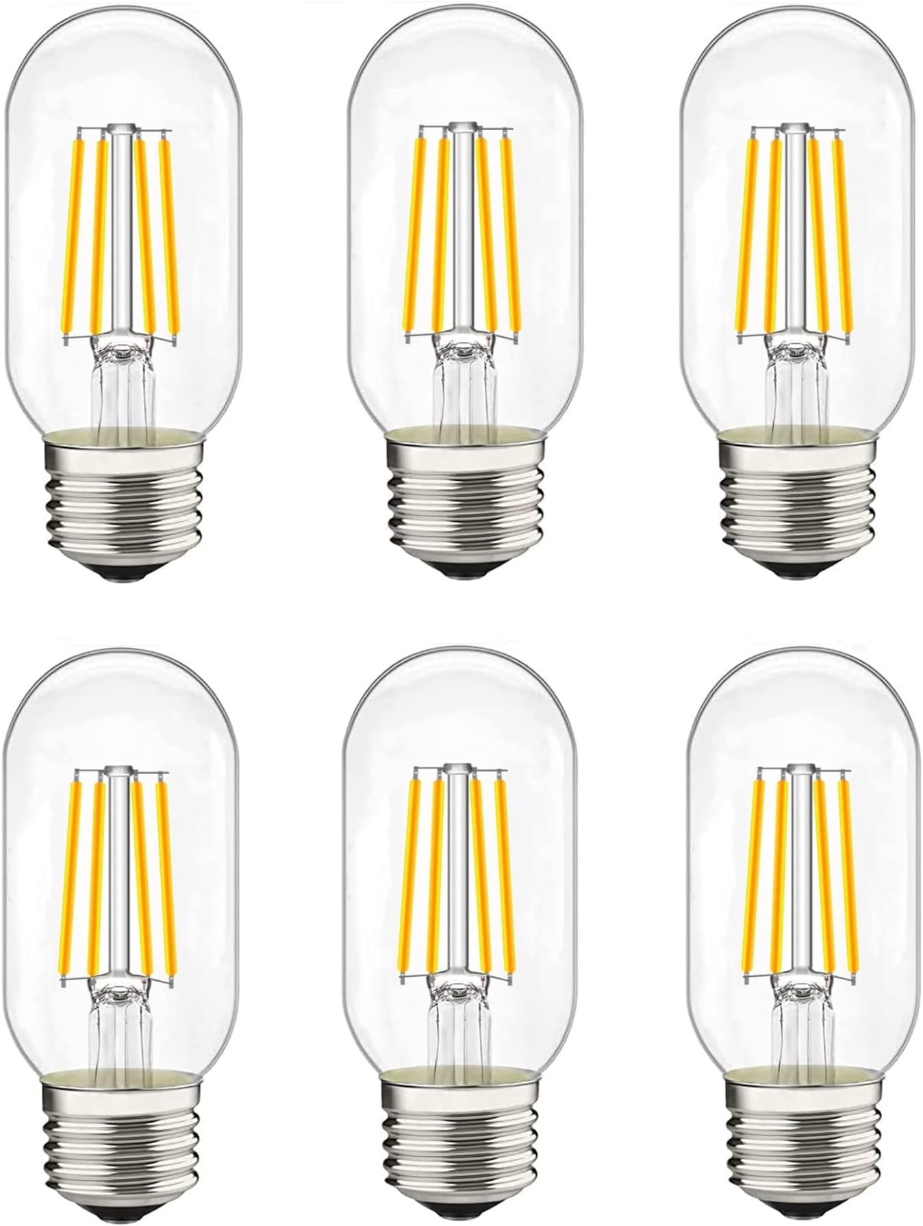 Rolay Vintage Edison Bulbs, 25 Watt T45 Edison Style Square Spiral ...