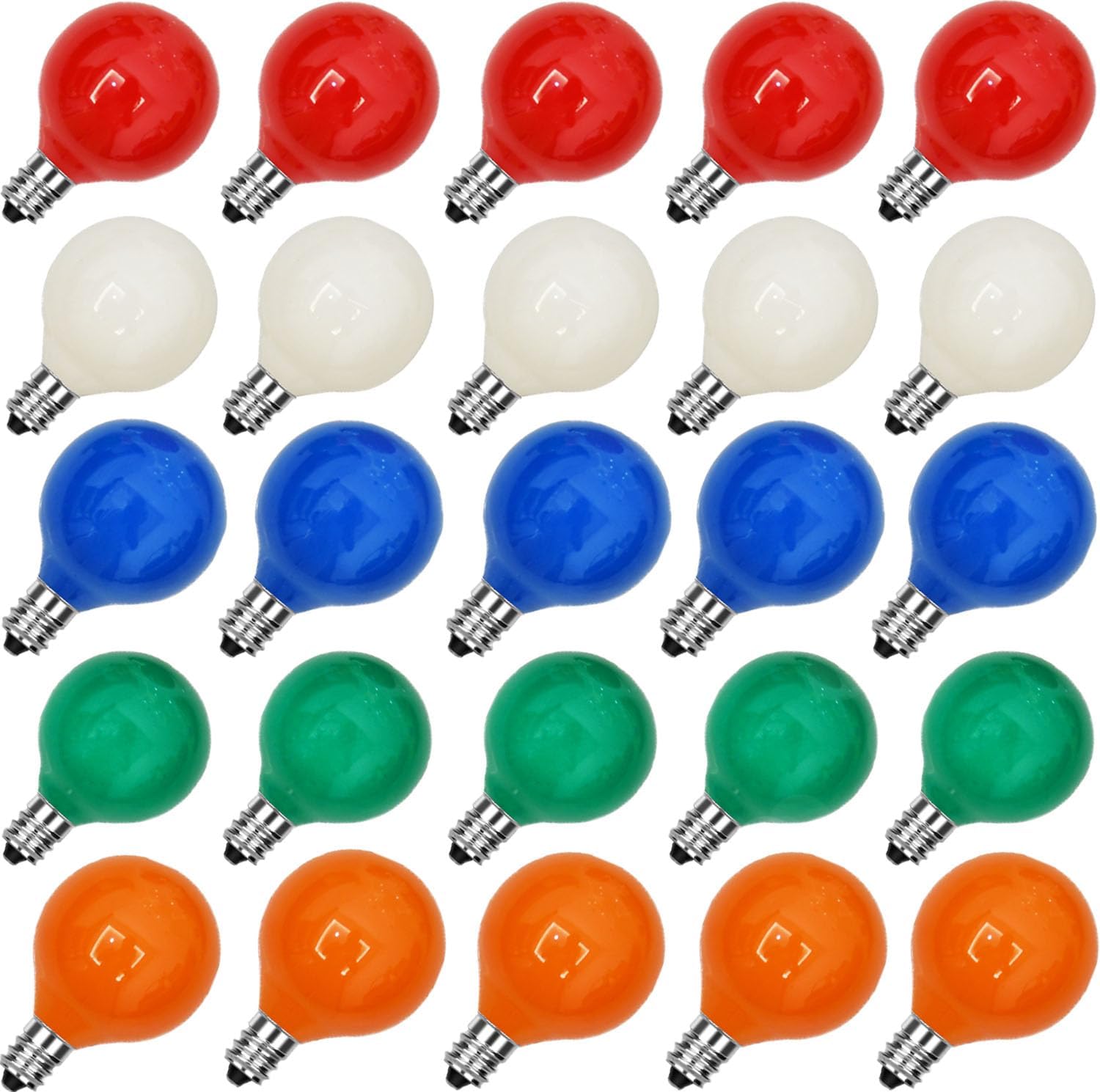 Amazon.com: Vickerman 10 Pack of Multi-Colored G50 Replacement Bulbs ...