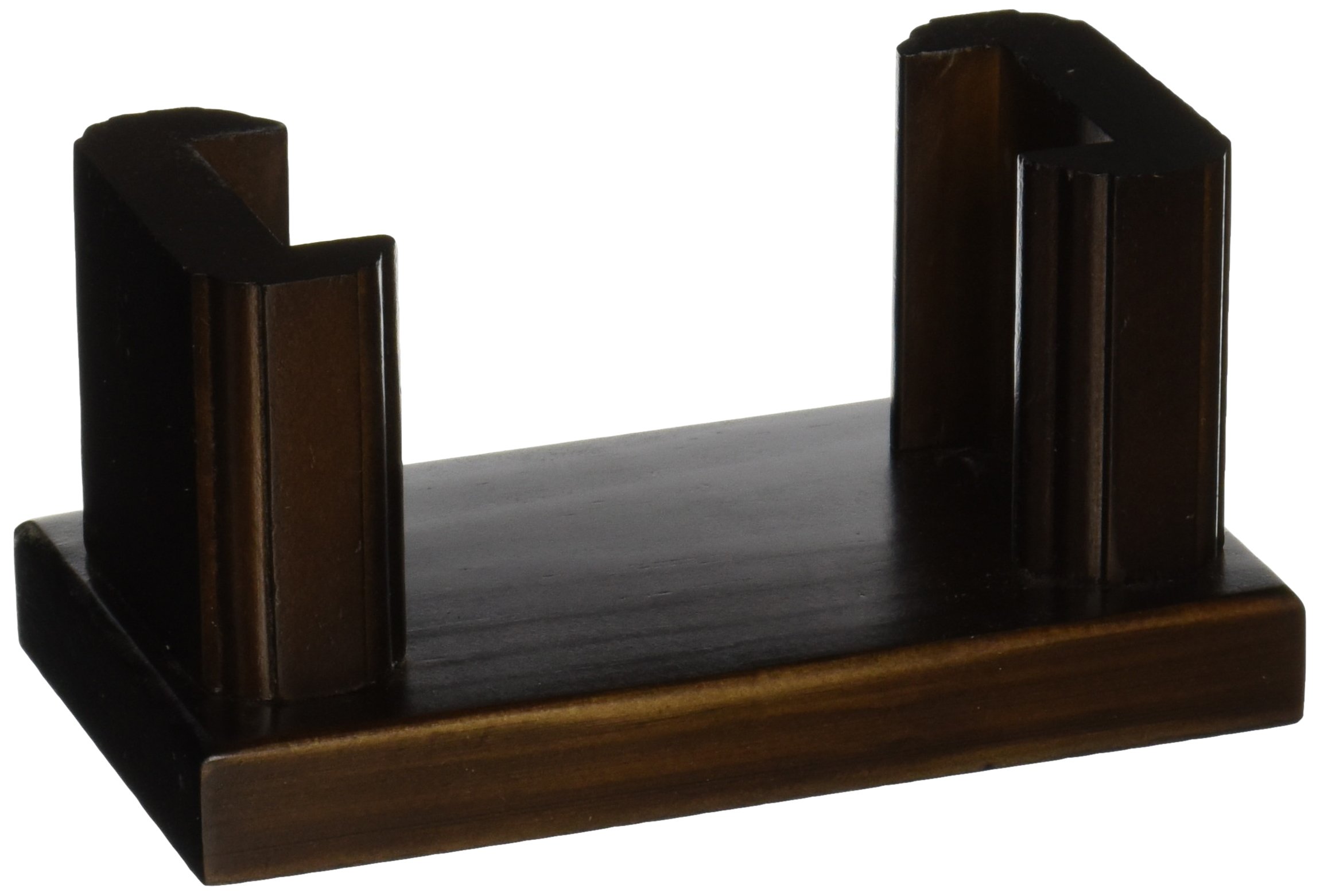 Snapklik.com : WS13 Dark Wood Coaster Holder Holds 4 Coasters