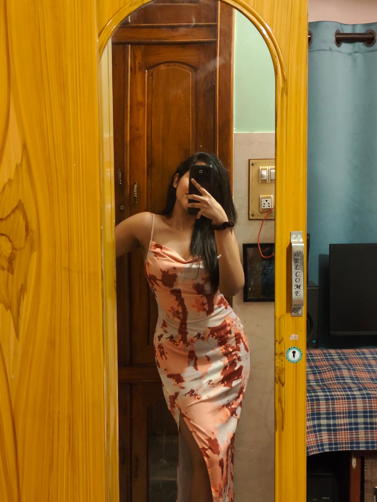 Buy Tandul Dress - Multicolor Dress, Below Knee Asymmetric Dress ...