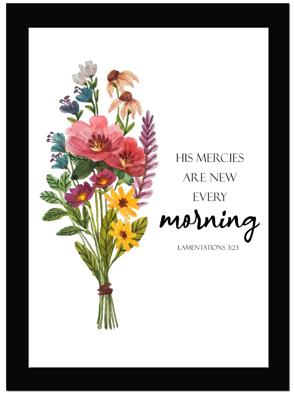 AR Creative His Mercies Are New Every Morning Bible Verse Wall Photo ...