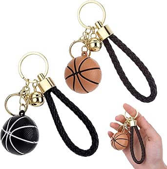 Amazon.com: Hariendny 2 Pcs Basketball Keychain for Sports Fan Lover ...