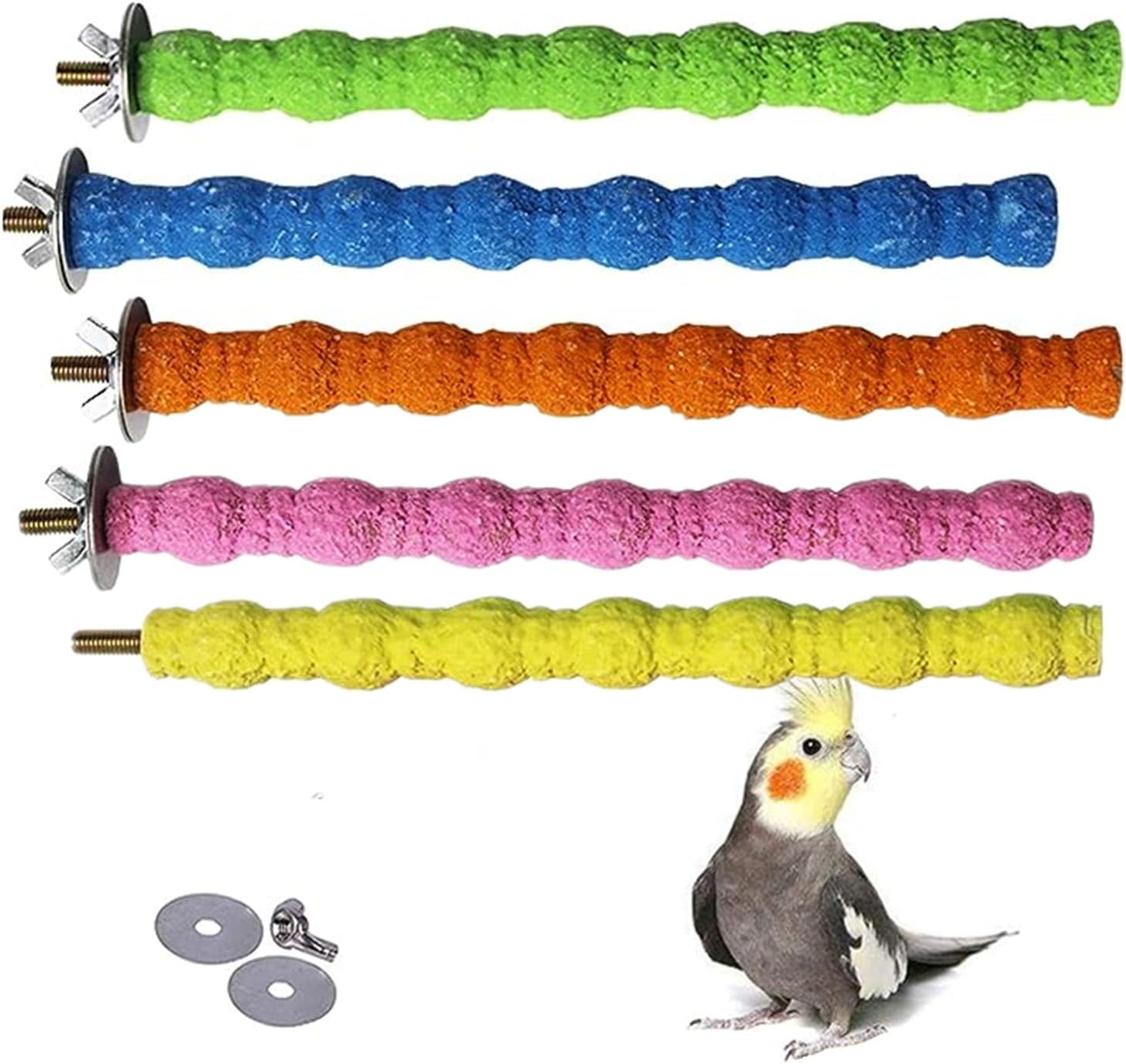 Bird Perch Stand Toy Wood Parrot Perch Stand Platform Paw Grinding ...