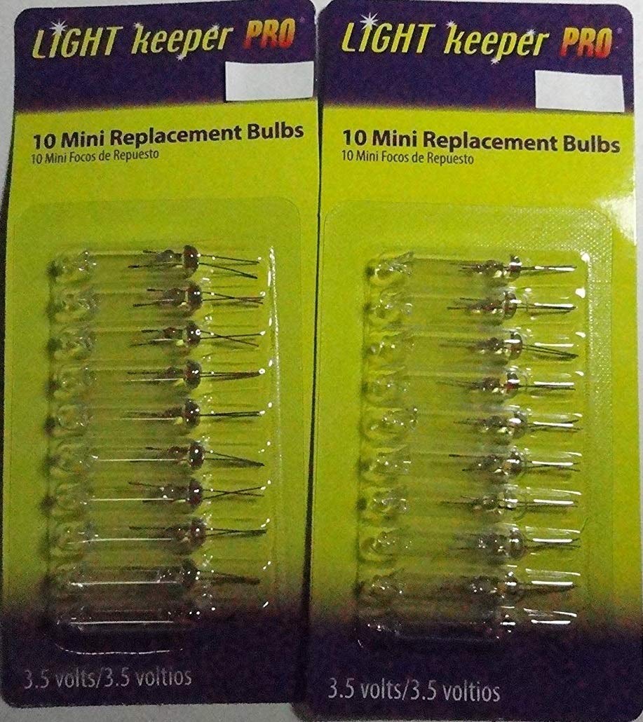 20 Mini Replacement Bulbs for Your Christmas Lights - 3.5 Volts - 2 ...