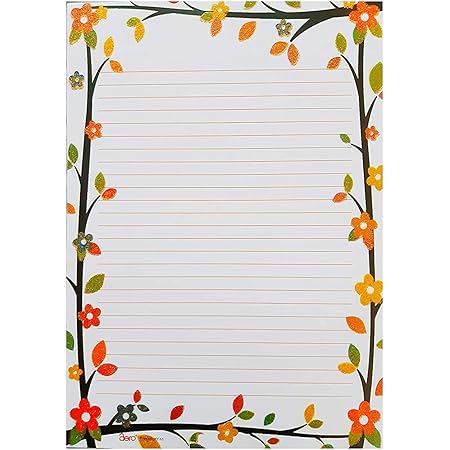 DSR One Side Ruled Designer Sheets, A4 Size - Pack of 100 Sheets ...