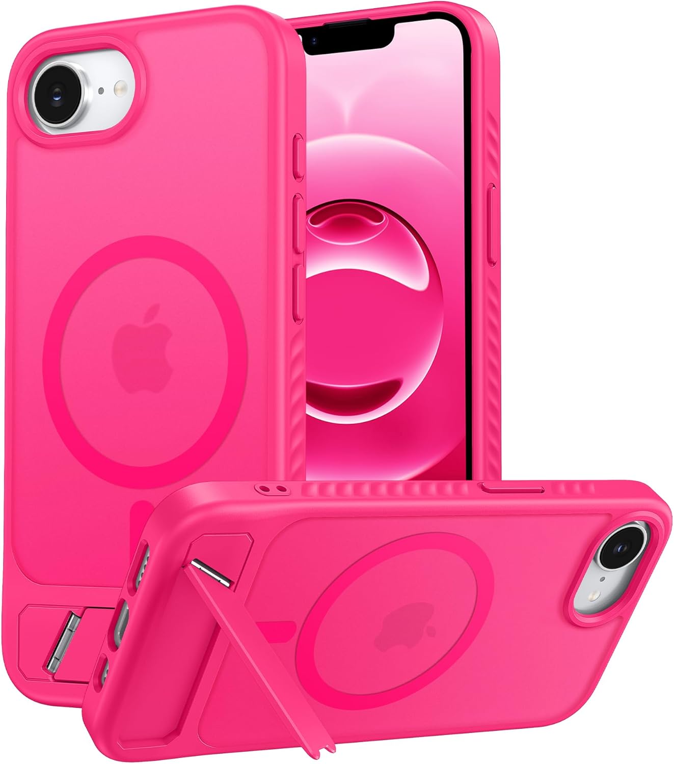 Amazon.com: FNTCASE for iPhone 16E Phone Case: Magnetic Translucent Matte Cover with Kickstand ...