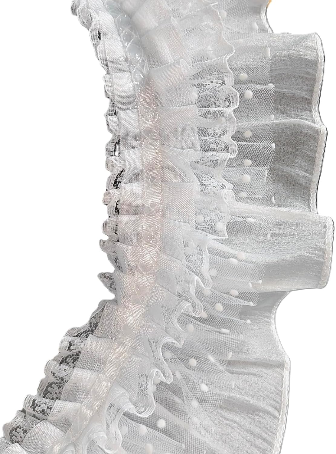 Amazon.com: LDDGZS LGGDZS 2 Yards White Milk Lace Ruffle Lace Trim ...