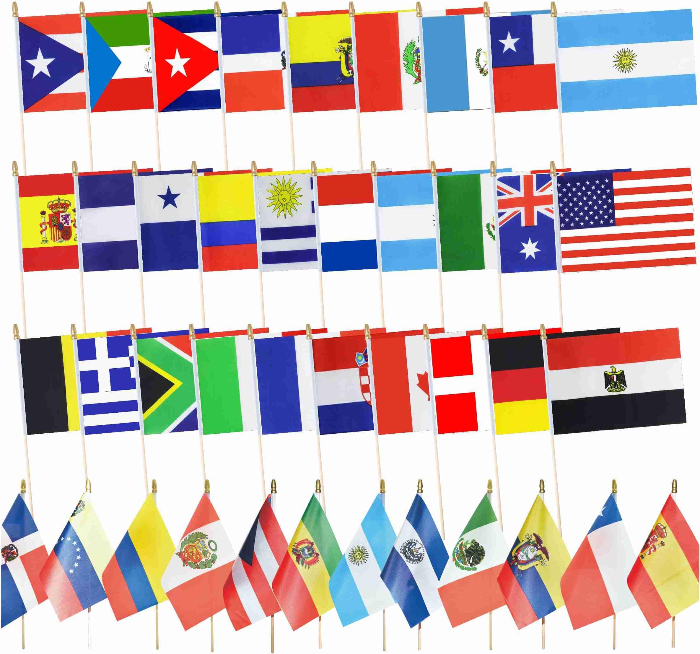 Amazon.com: LZXING 226 Countries International Flags of the World Small ...