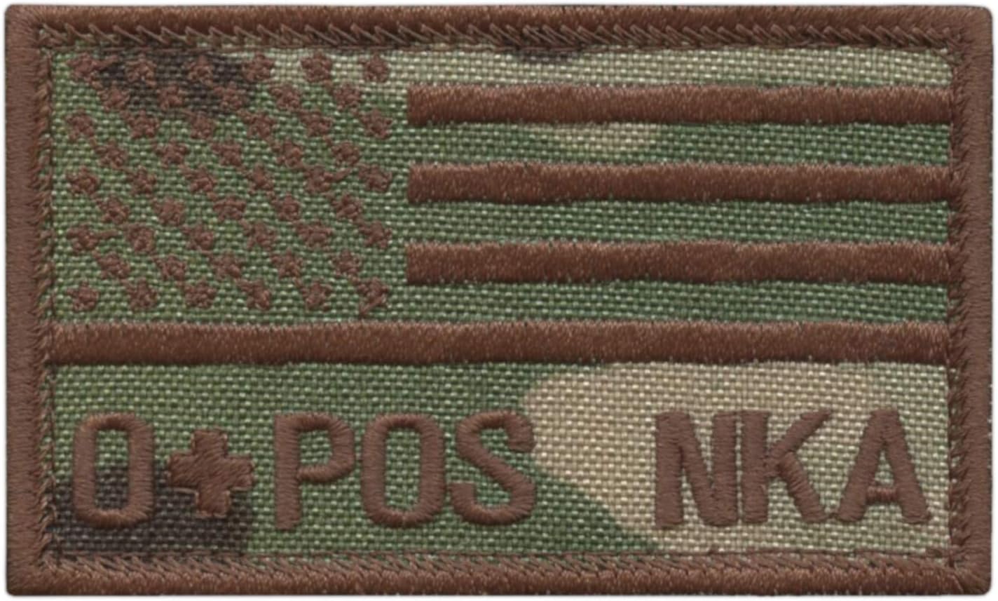 Amazon.com: OPOS O POS Blood Type mult1cam OCP USA America Flag NKA ...