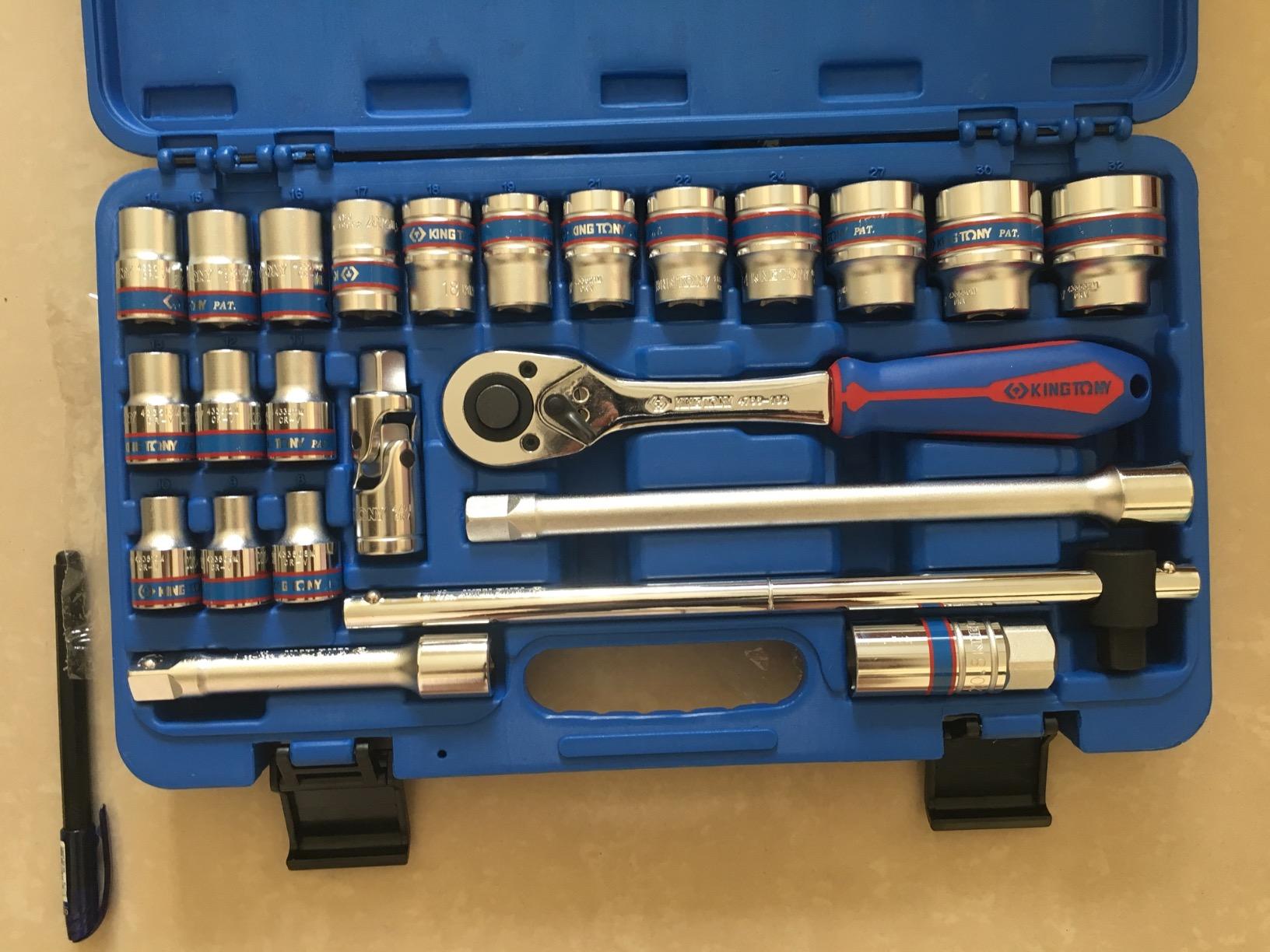 King Tony Metal 24Pc 1/2 Dr. Socket And Wrench Set : Amazon.in: Home ...