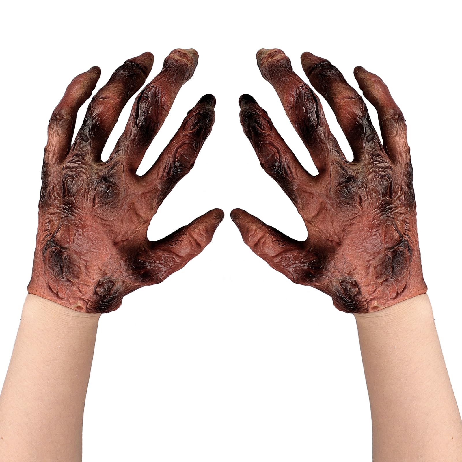 Amazon.com: Scary Zombie Skeleton Hands Gloves Scary Warewolf Skull ...