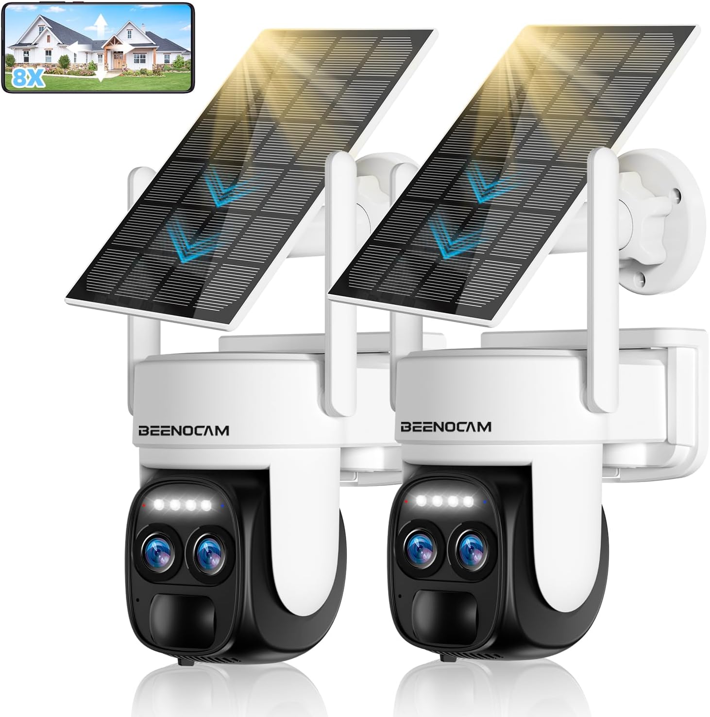 Amazon.com : 4K Solar Security Cameras Wireless Outdoor Battery Powered ...