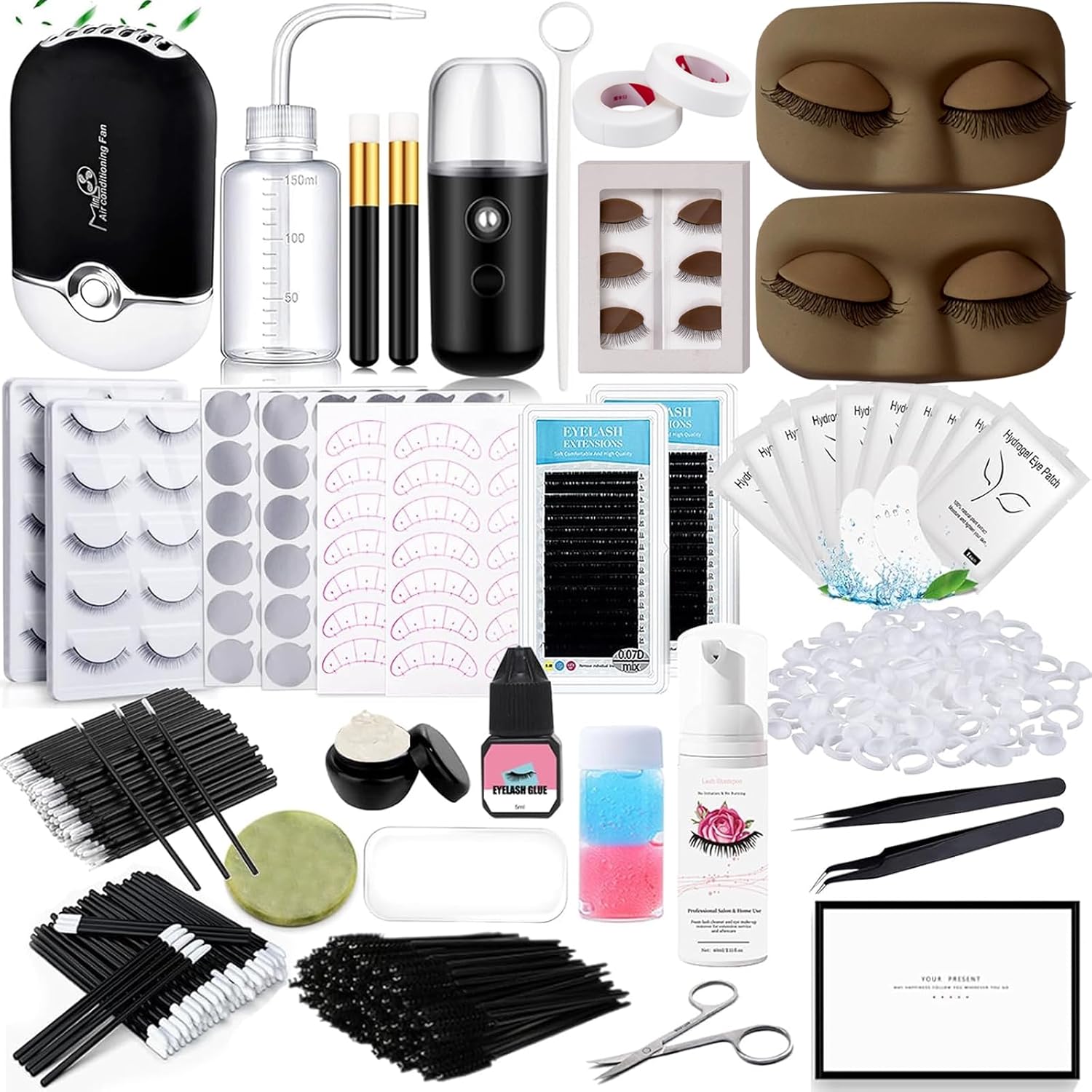 Amazon.com: Lash Extension Kit for Beginners Lash Mannequin Head with ...