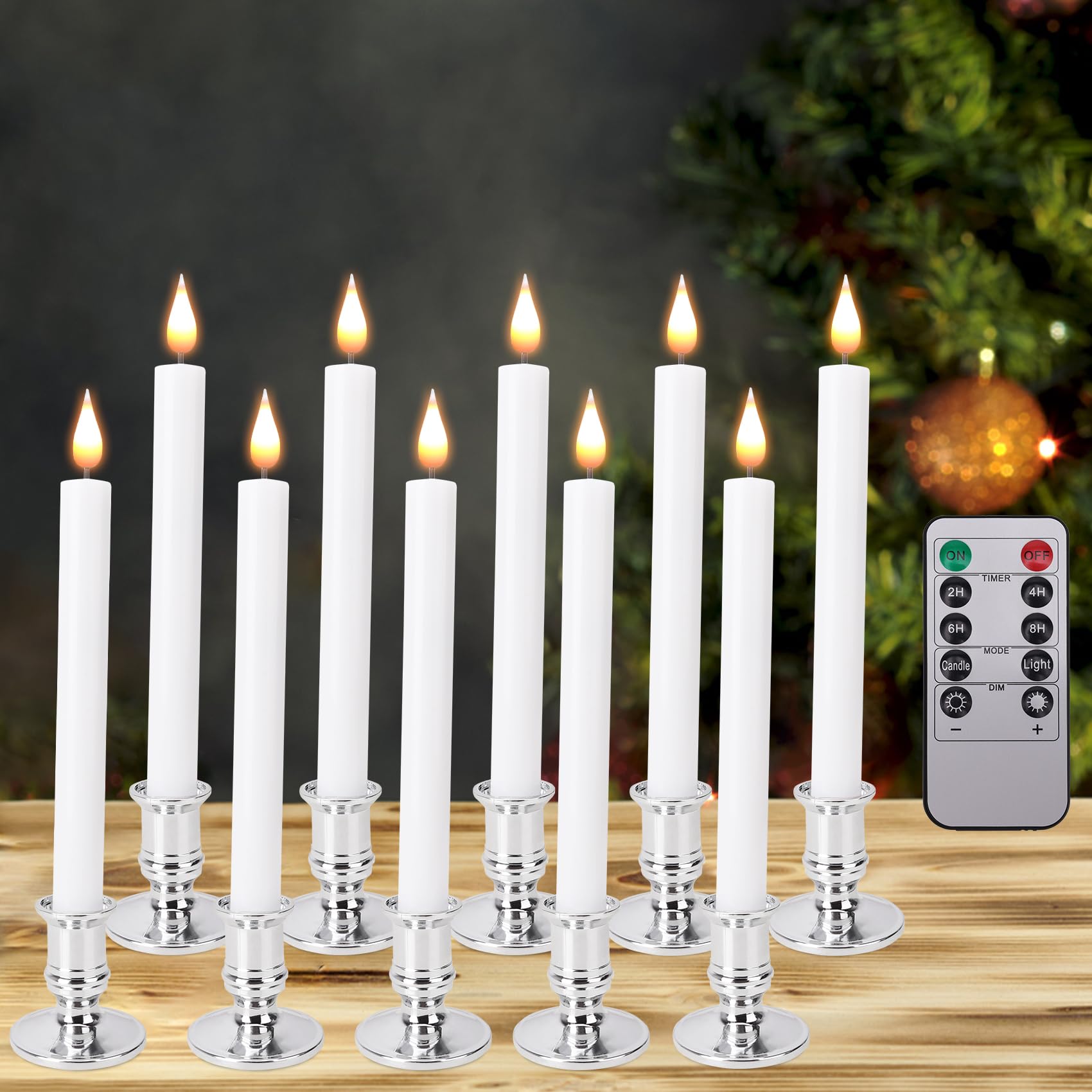 Amazon.com: POQCCT LED Flameless Window Candles with Remote Timer 10 ...