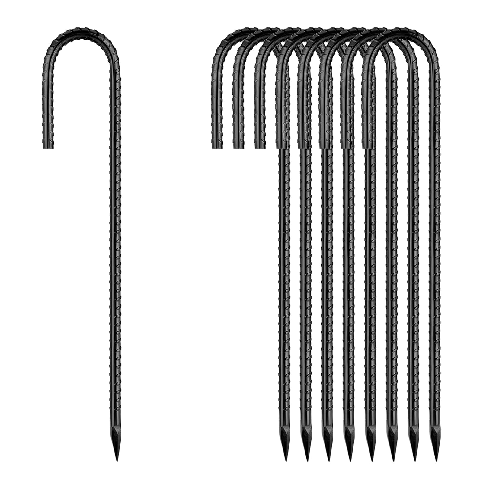 Snapklik.com : Rebar-Stakes-12Inch,J Hooks Ground Stakes Anchors For ...