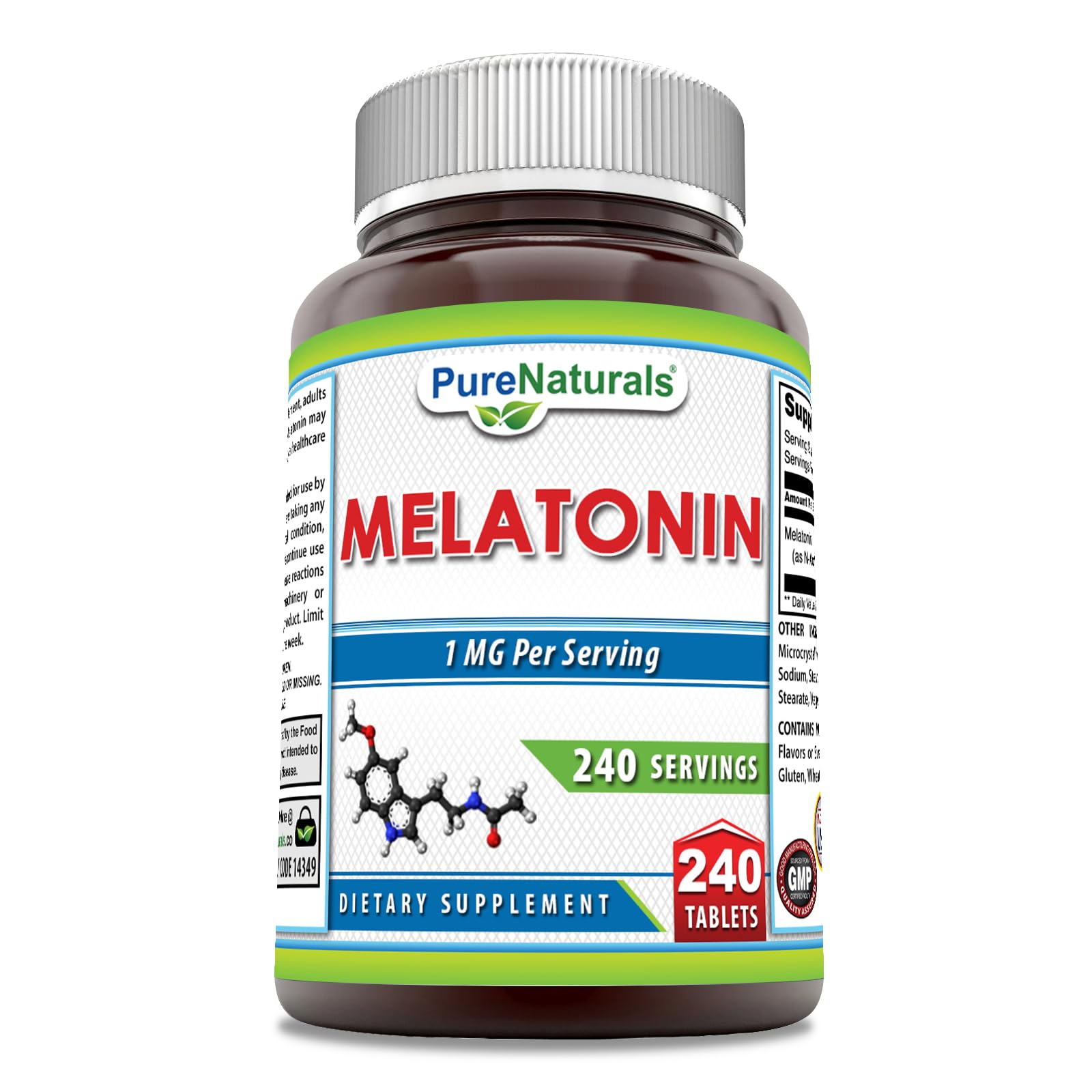Amazon.com: Pure Naturals Melatonin Supplement | 1 Mg Per Serving | 240 ...