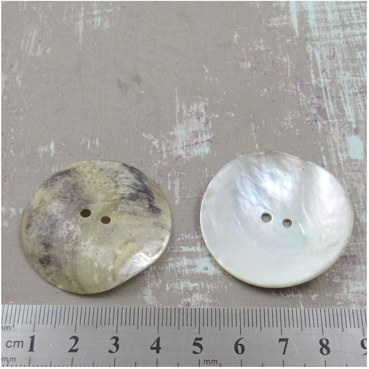 Beads4Crafts LARGE NATURAL MOTHER OF PEARL SHELL BUTTONS PEARLESCENT ...