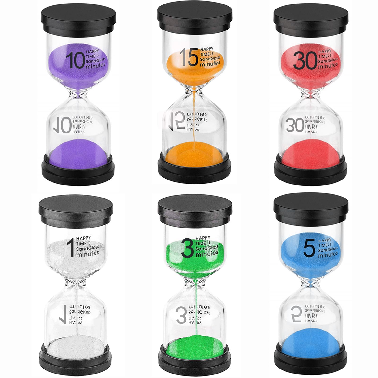 Amazon.com: YLTIMER Sand Timer for Kids, Colorful Hourglass Sand Clock ...