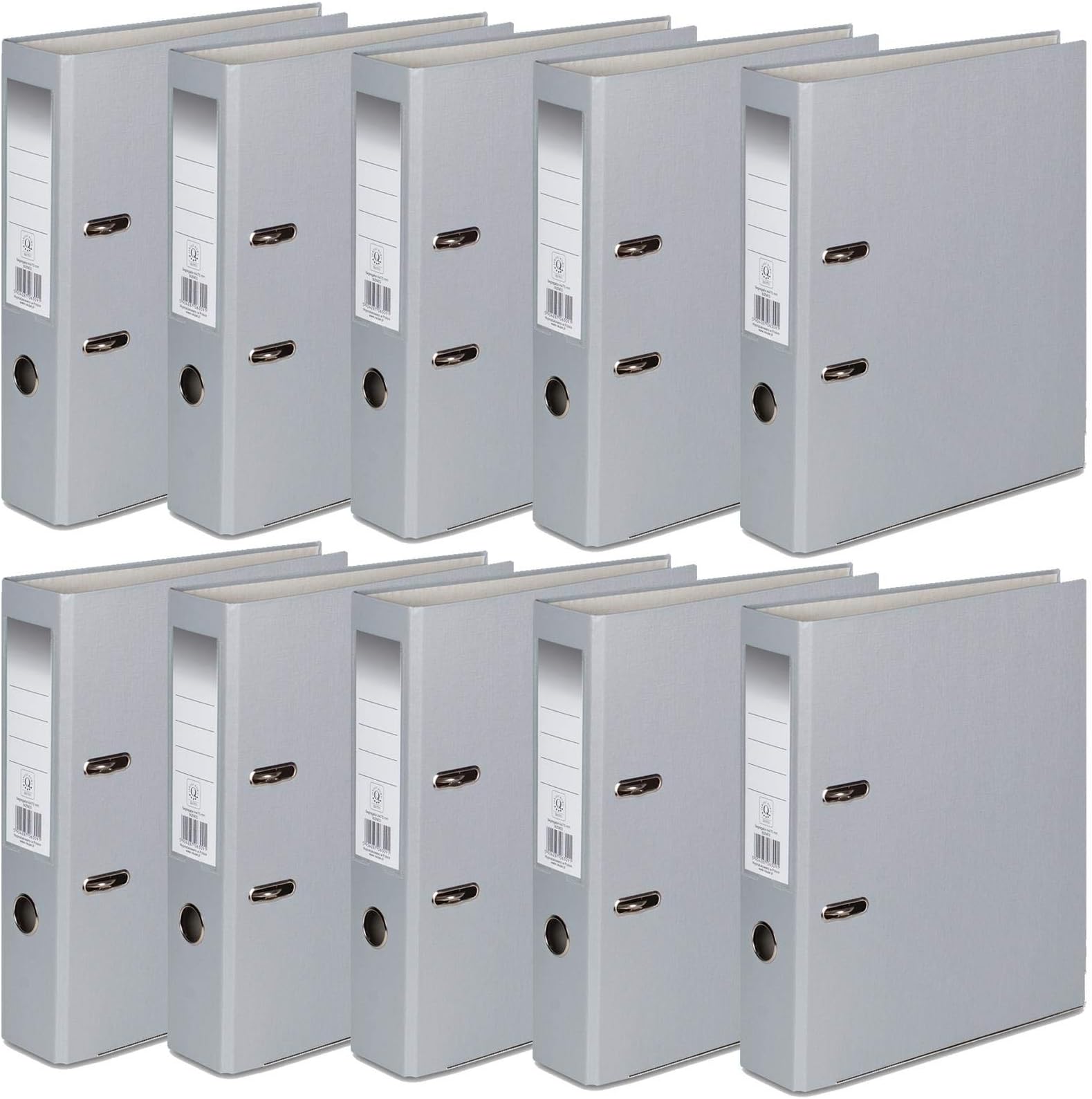 OFFICE CENTRE 10 x Grey A4 75mm Strong Premium Business Lever Arch ...