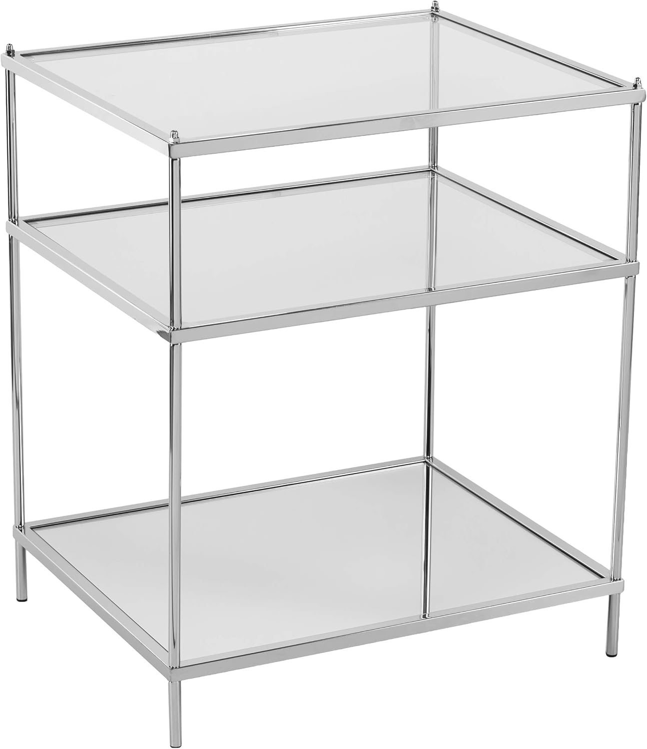 Amazon.com: SEI Furniture Knox Glam Mirrored Side Table - Chrome : Home ...