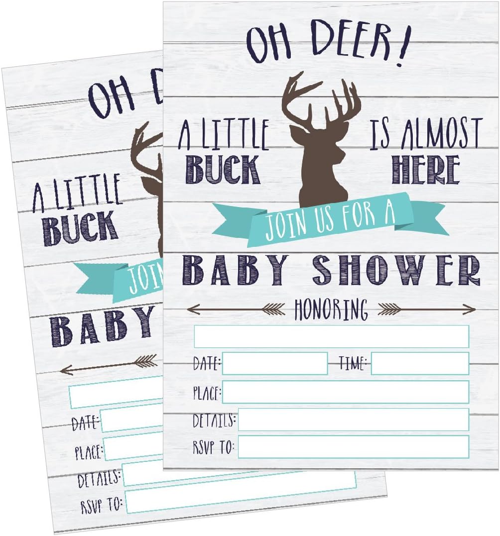 Amazon.com : Hadley Designs 50 Oh Deer A Little Buck Is Almost Here ...