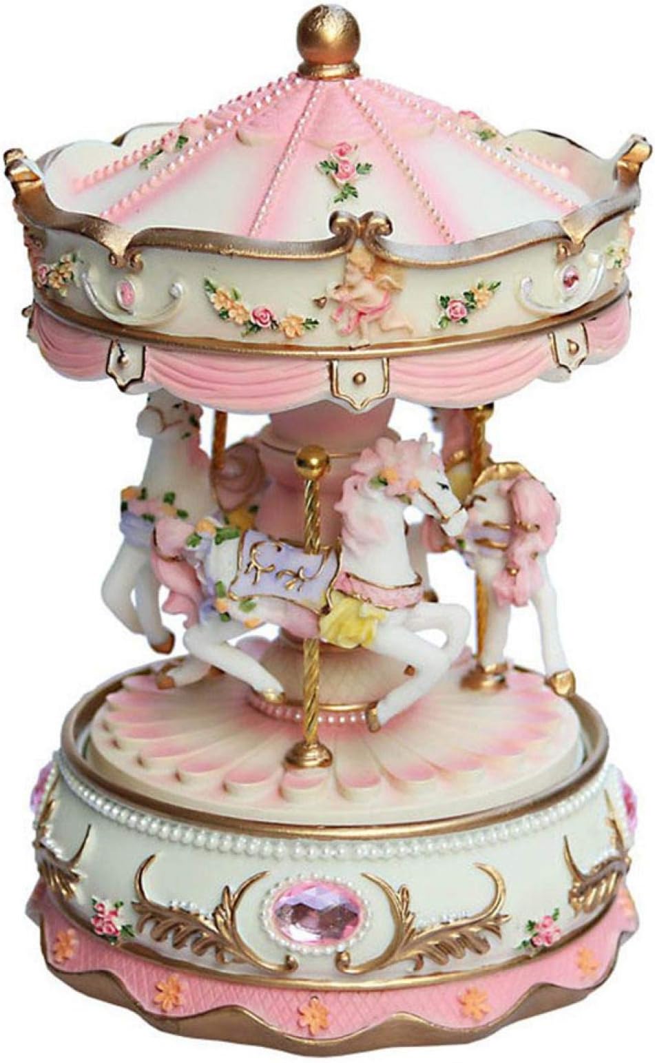Carousel Music Box, Luxury Color Change LED Music boxes, Luminous Light ...
