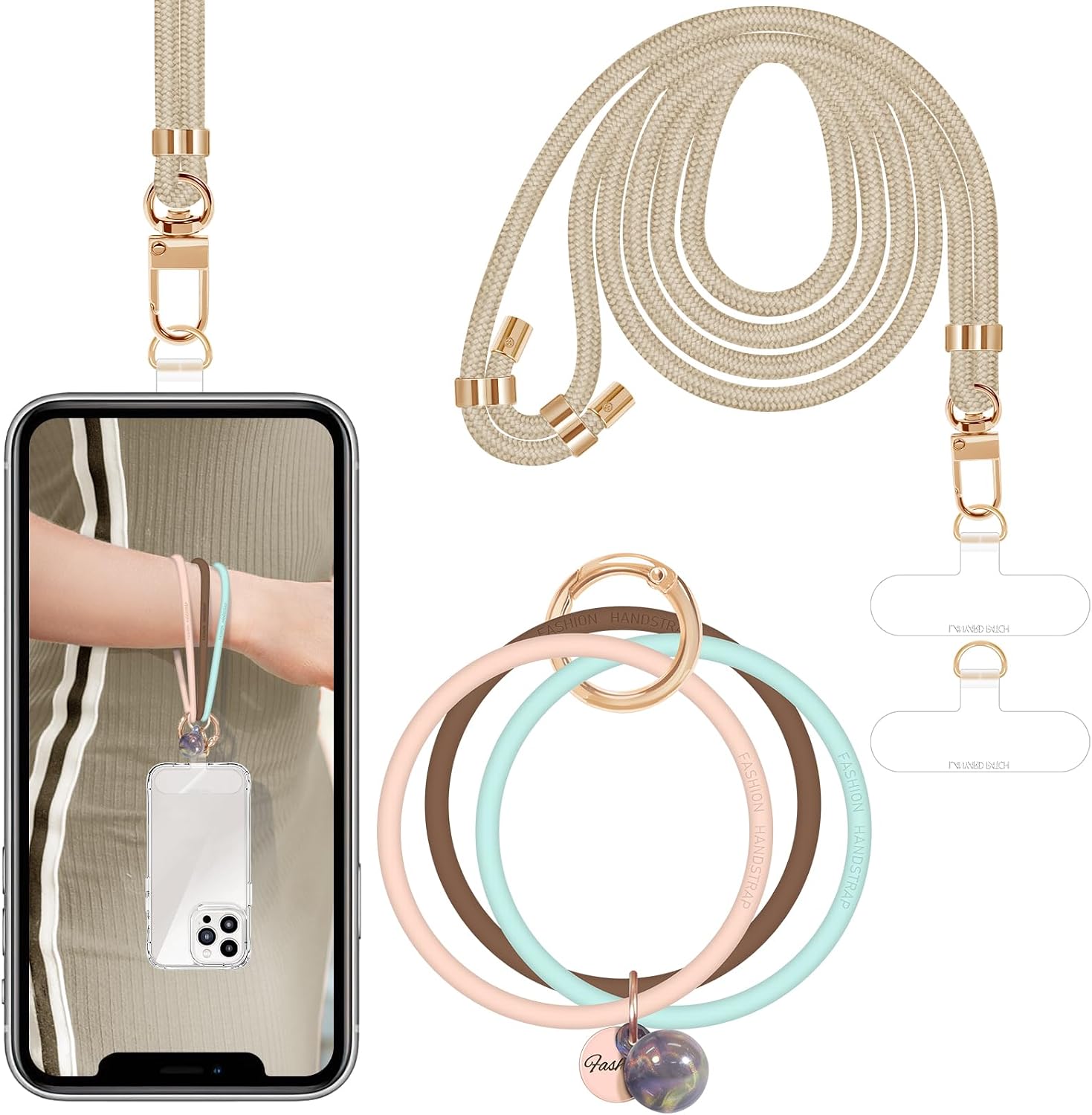 ROCONTRIP Phone Lanyard Crossbody Phone Strap and Silicone Wrist Strap ...