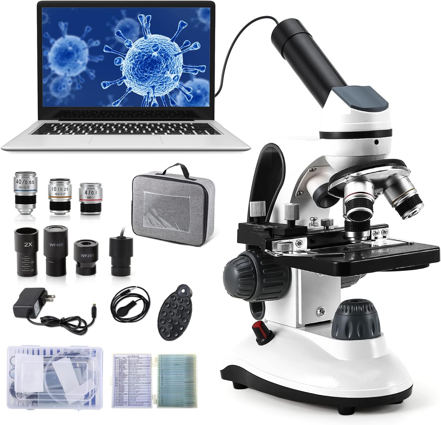 Crspexil 40X-2000X Microscopes for Kids Students Adults, with ...