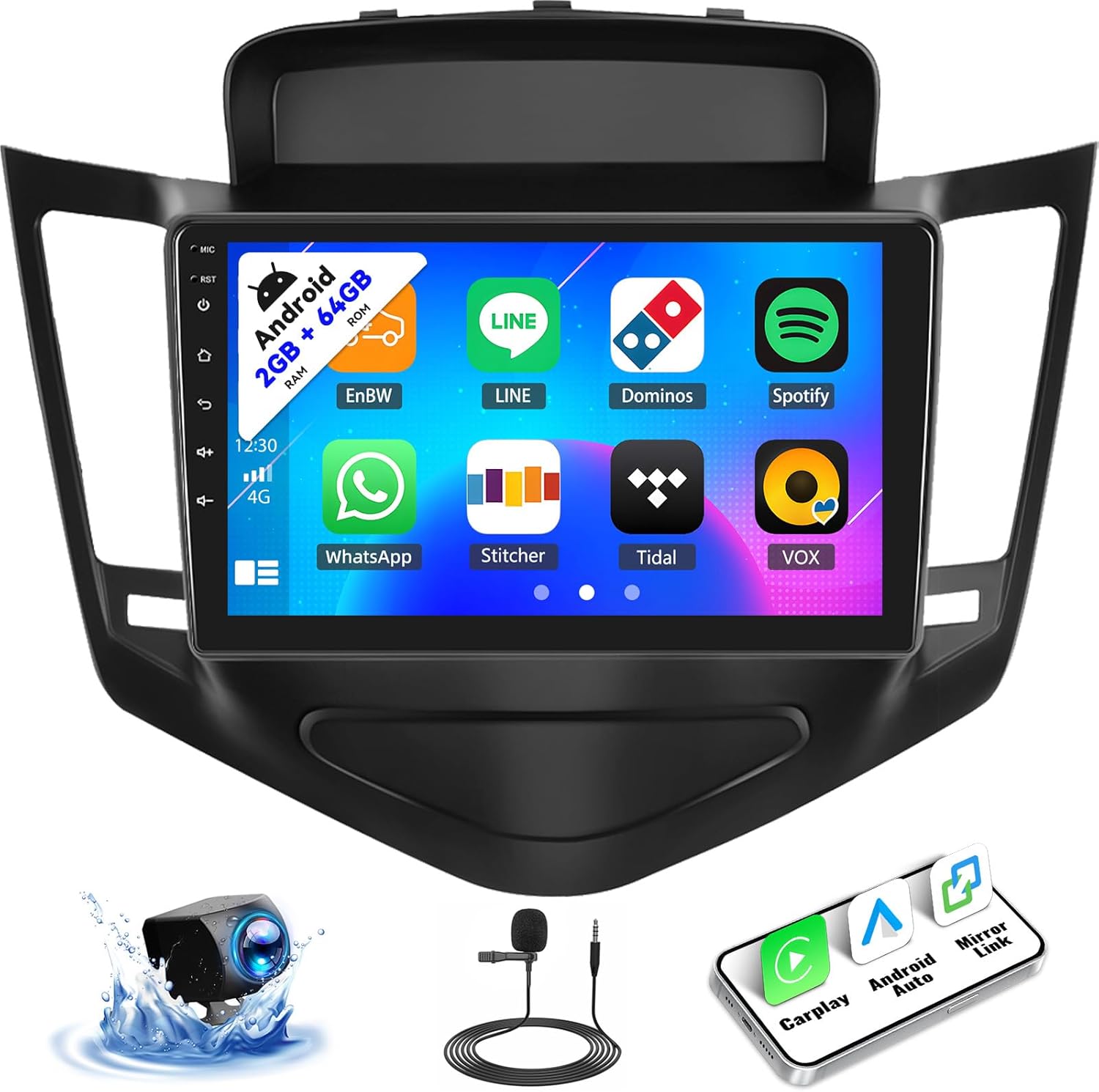 Amazon.com: SIXTOP [2+64G] Android Car Stereo for Chevrolet Chevy Cruze ...