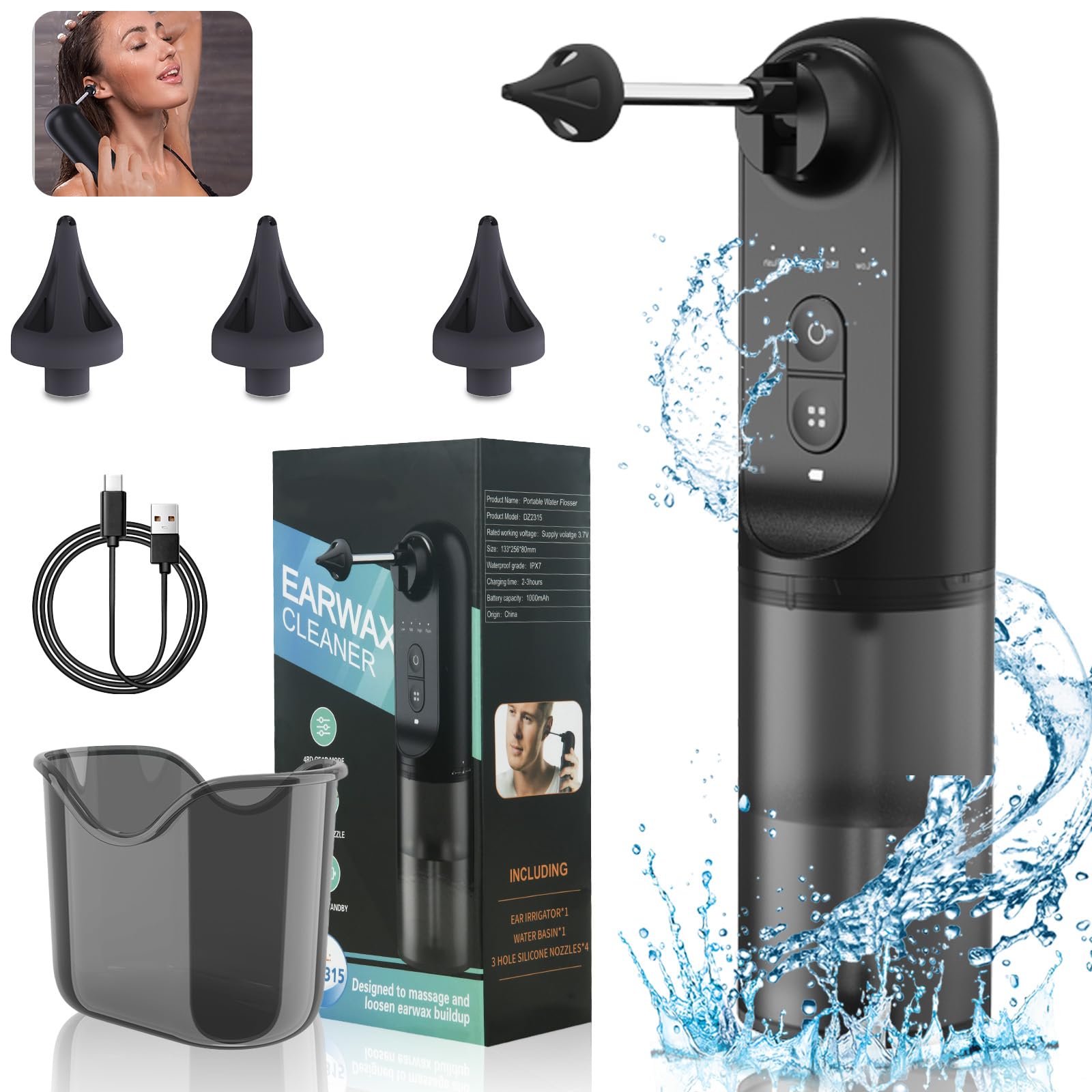 Amazon.com: Electric Ear Wax Removal Kit - Eddy Water Powered Ear ...