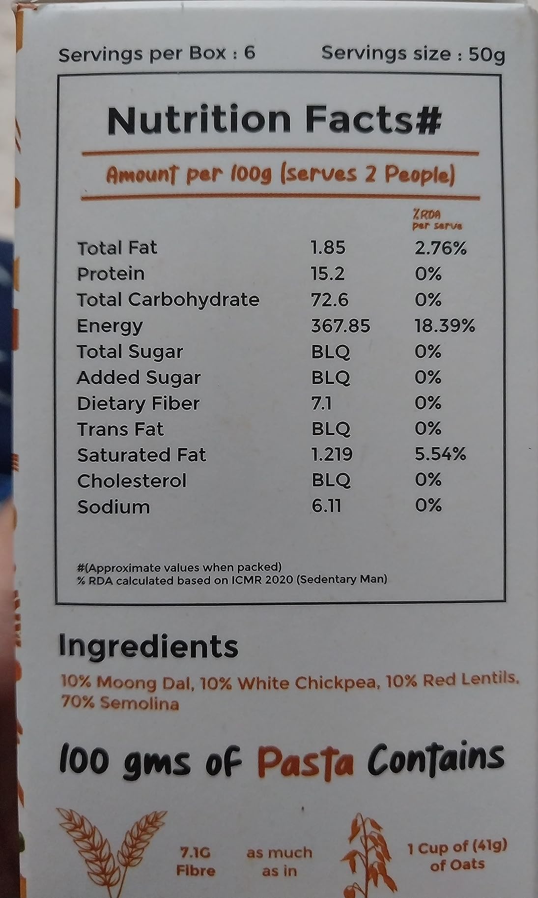 CookGarden Multi Veggie, Chickpea lentil & Oats Pasta 900g, Healthy ...