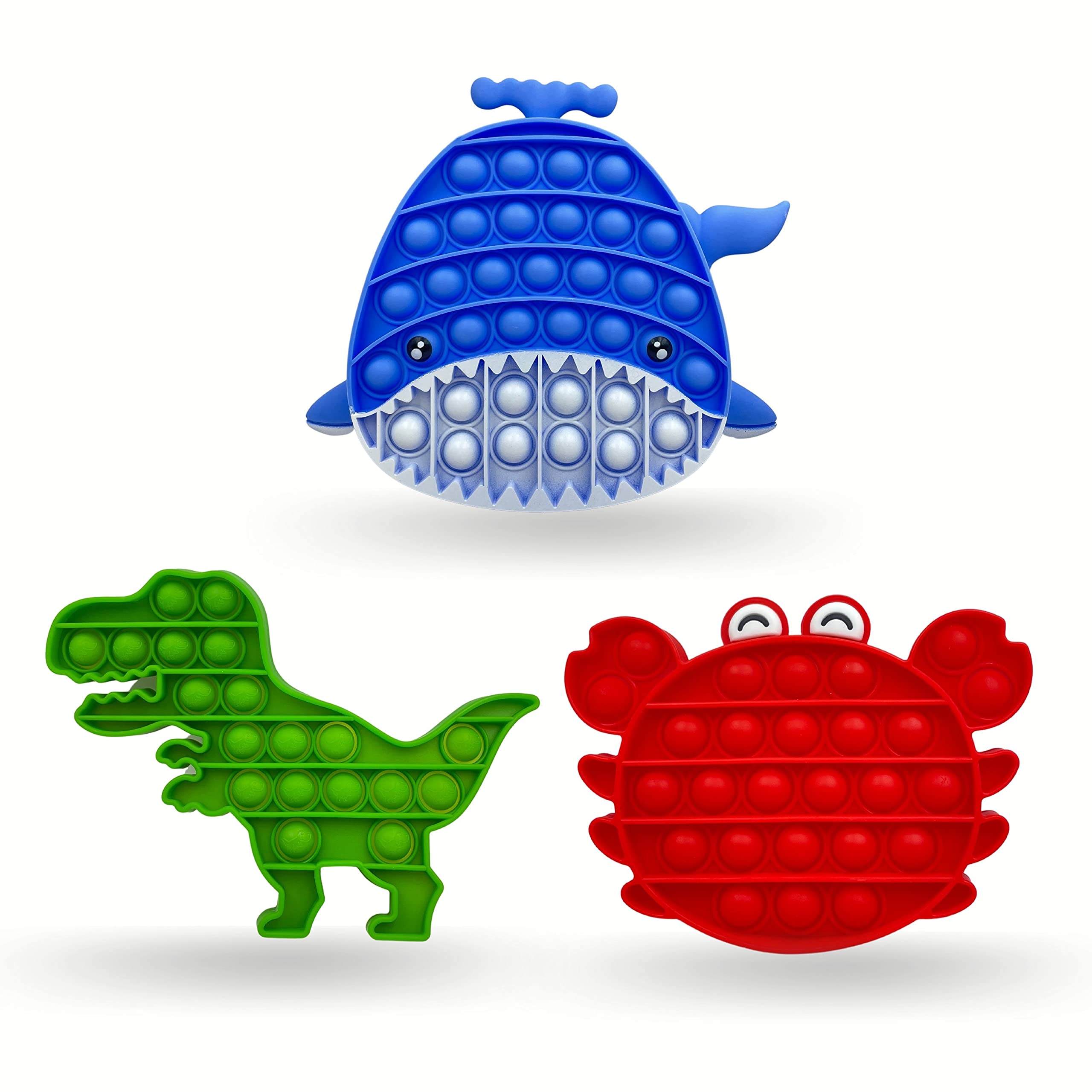 Buy Neo Emporo Set 3 Animals- Pop It Fidget Push Bubble Anti Stress Toy ...