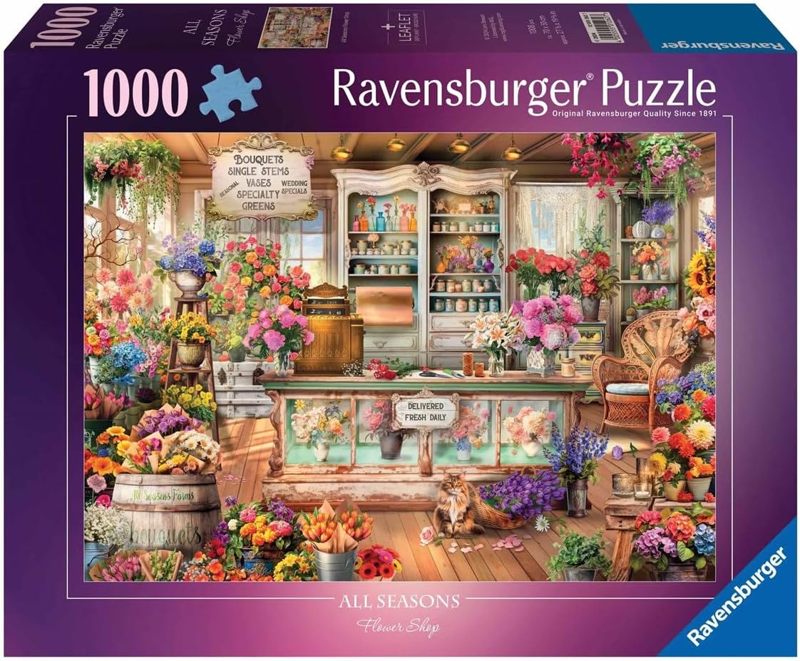 Ravensburger All Seasons Flower Shop 1000 Piece Jigsaw Puzzle | Explore ...