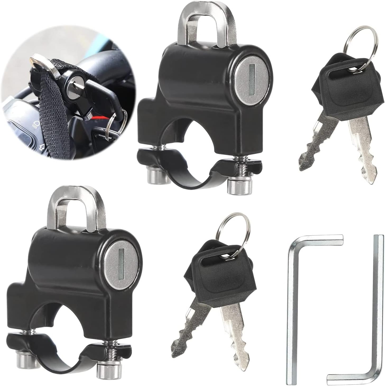 2 Pcs Motorcycle Helmet Lock, Motorbike Helmet Lock Motorbike ...