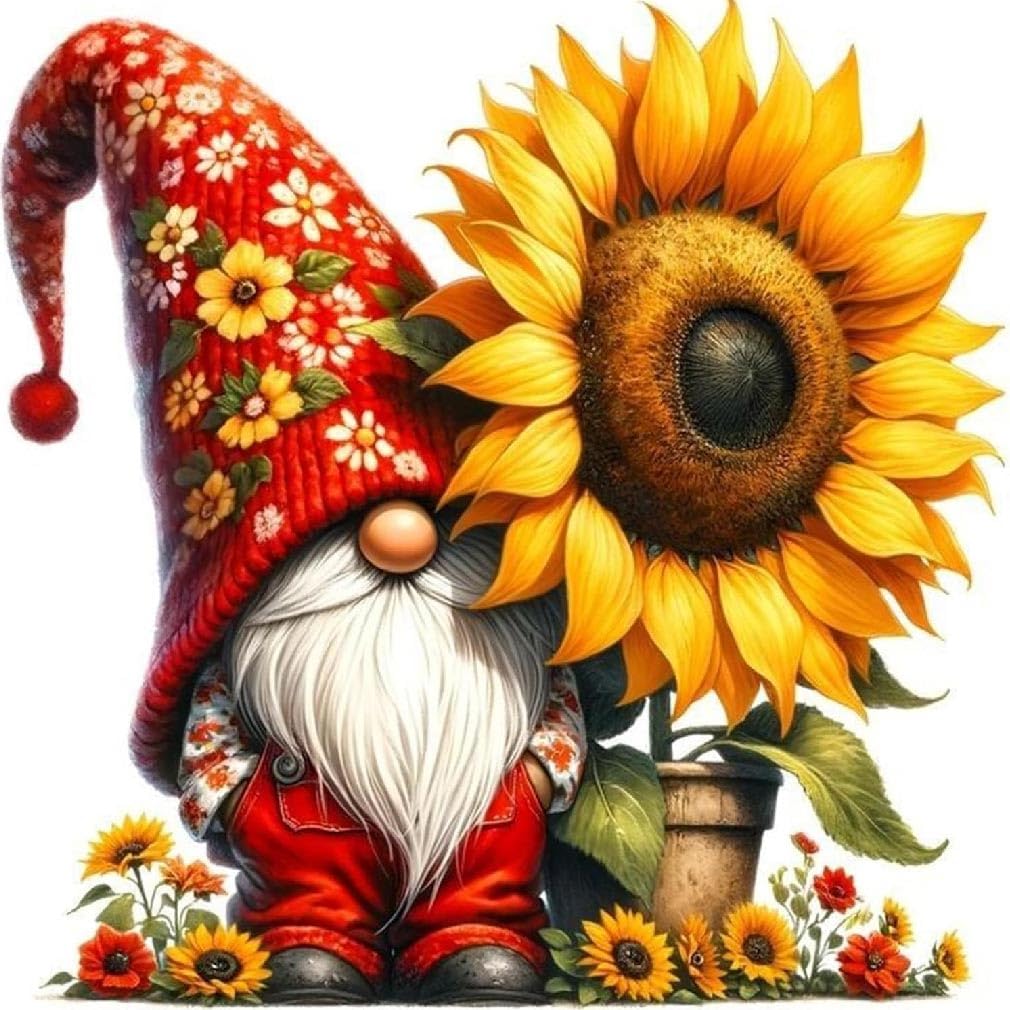 Amazon.com: JFYHAB Gnome Diamond Painting Kits for Adults - Sunflower ...