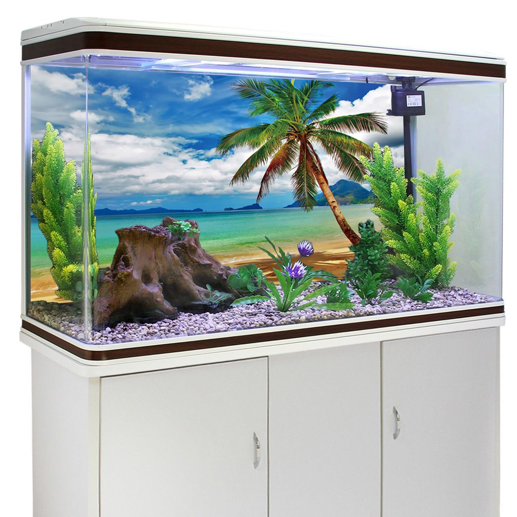 Snapklik.com : Fish Tank Background - 48x18 Inch Aquarium Backdrop Blue ...