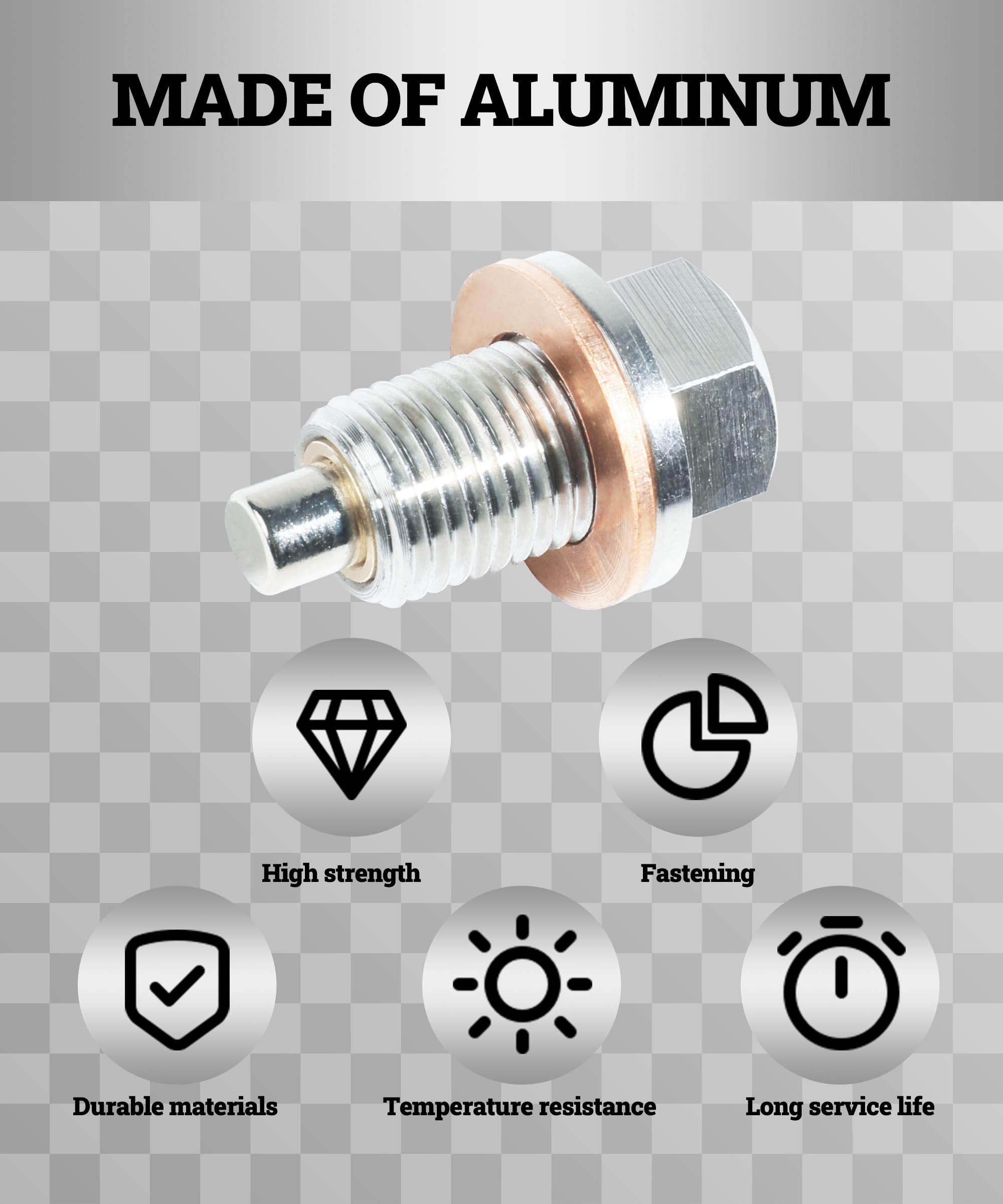 Snapklik.com : Zlirfy Stainless Steel Sump Drain Nut Bolt,Magnetic Oil ...
