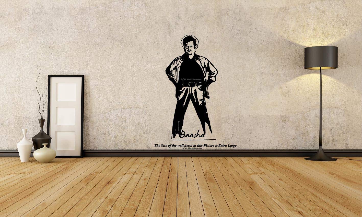 Buy PEACOCKRIDE Vinyl Superstar Rajinikanth Wall Sticker, Black Online ...
