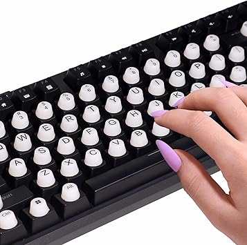Amazon.com: Raised Keyboard Stickers for Long Nails with Letters, Soft ...
